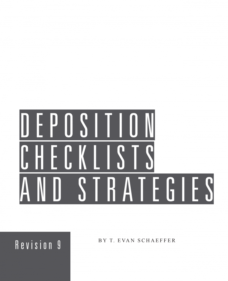 Deposition Checklists and Strategies | Fastcase