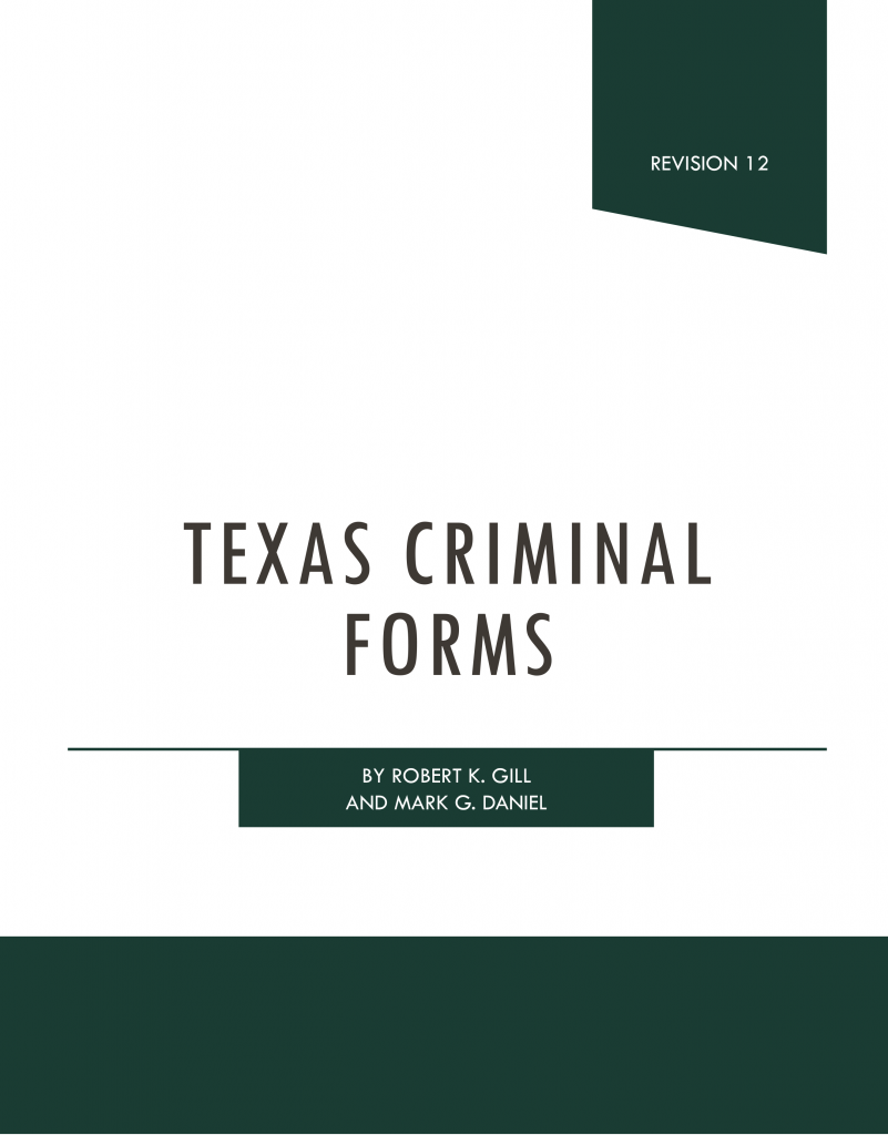 Texas Criminal Forms | Fastcase